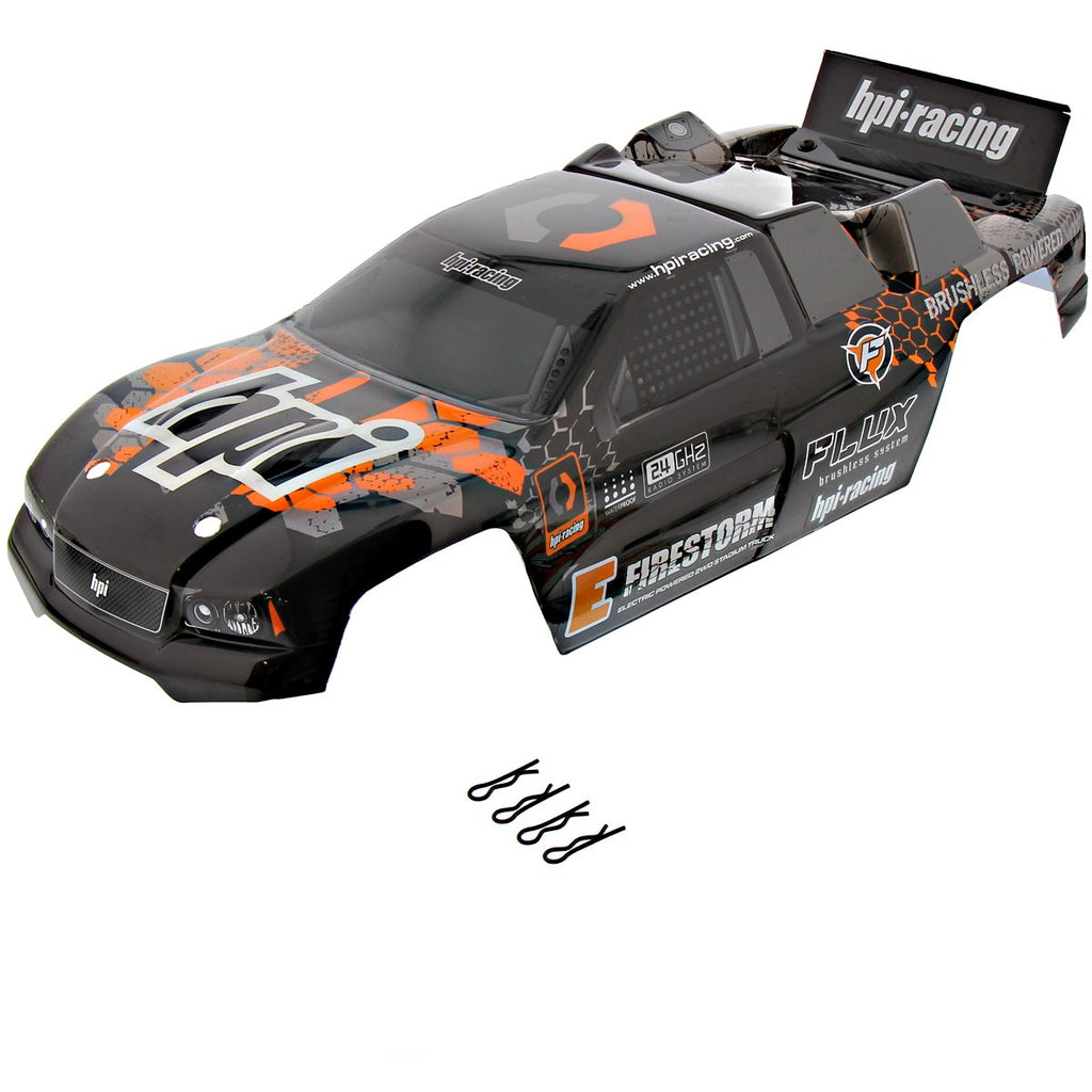 HPI Racing 1/10 E-Firestorm 10T Flux Orange & Black DSX-2 Body ...